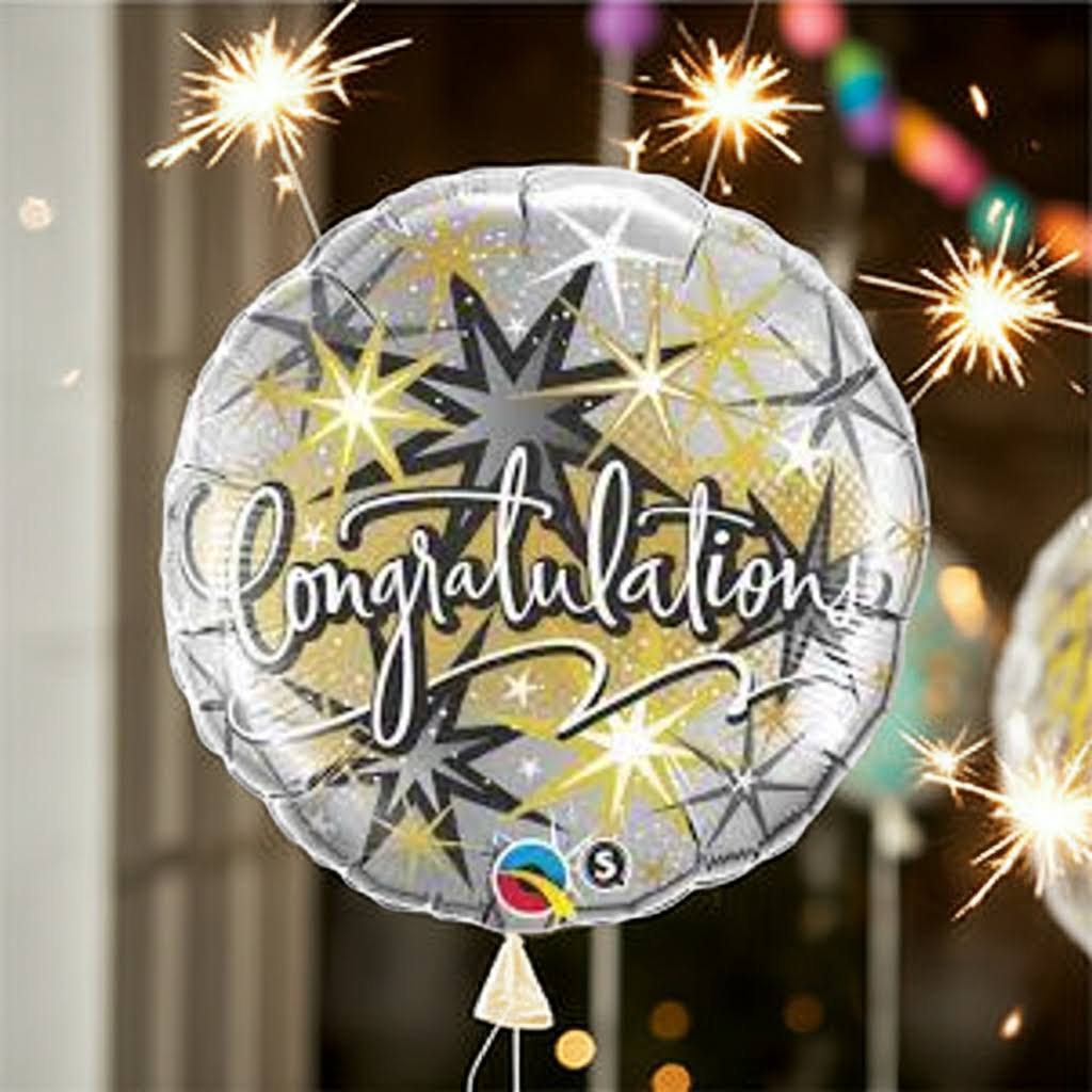 Congratulations 18"Balloon | Dutch Garden Nursery Burkholder Greenhouse LLC